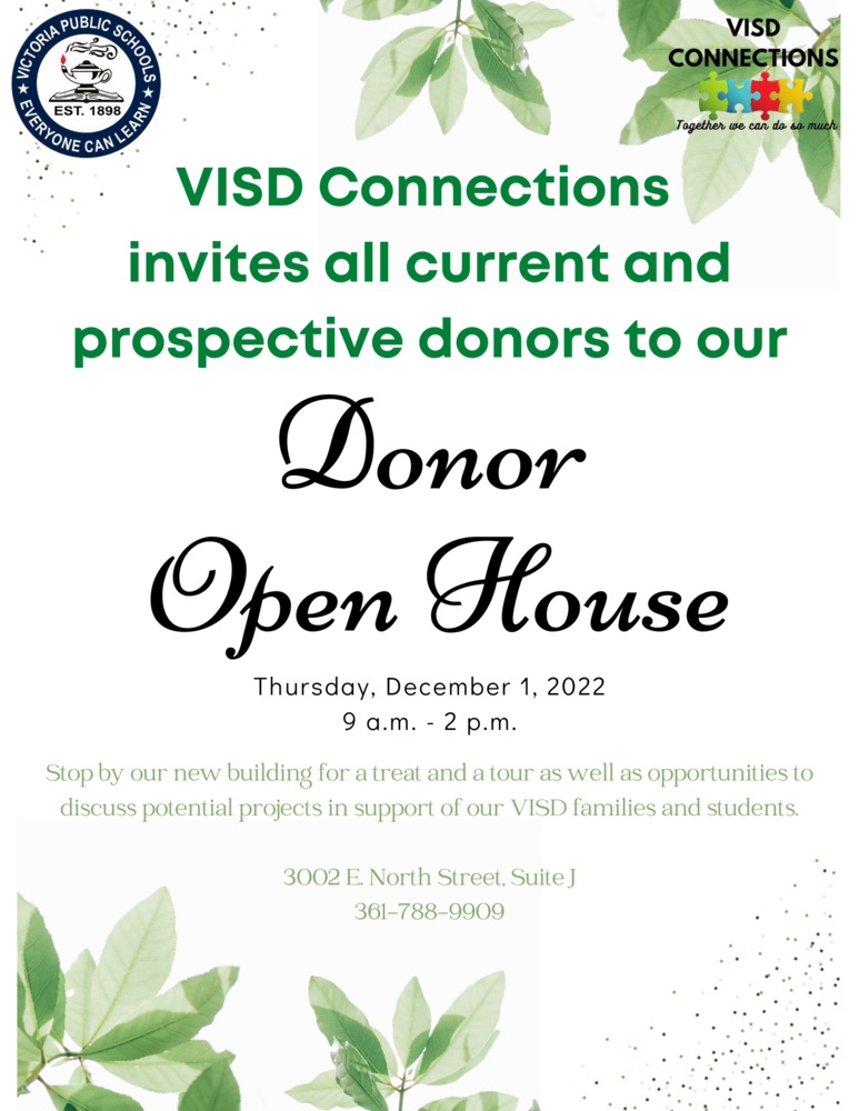 VISD Connections Hosting Donor Open House | Rowland Elementary School