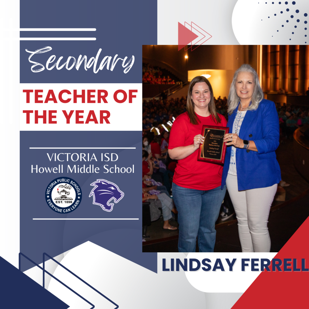 VISD Secondary Teacher of the Year Lindsay Ferrell Named Region 3 ...